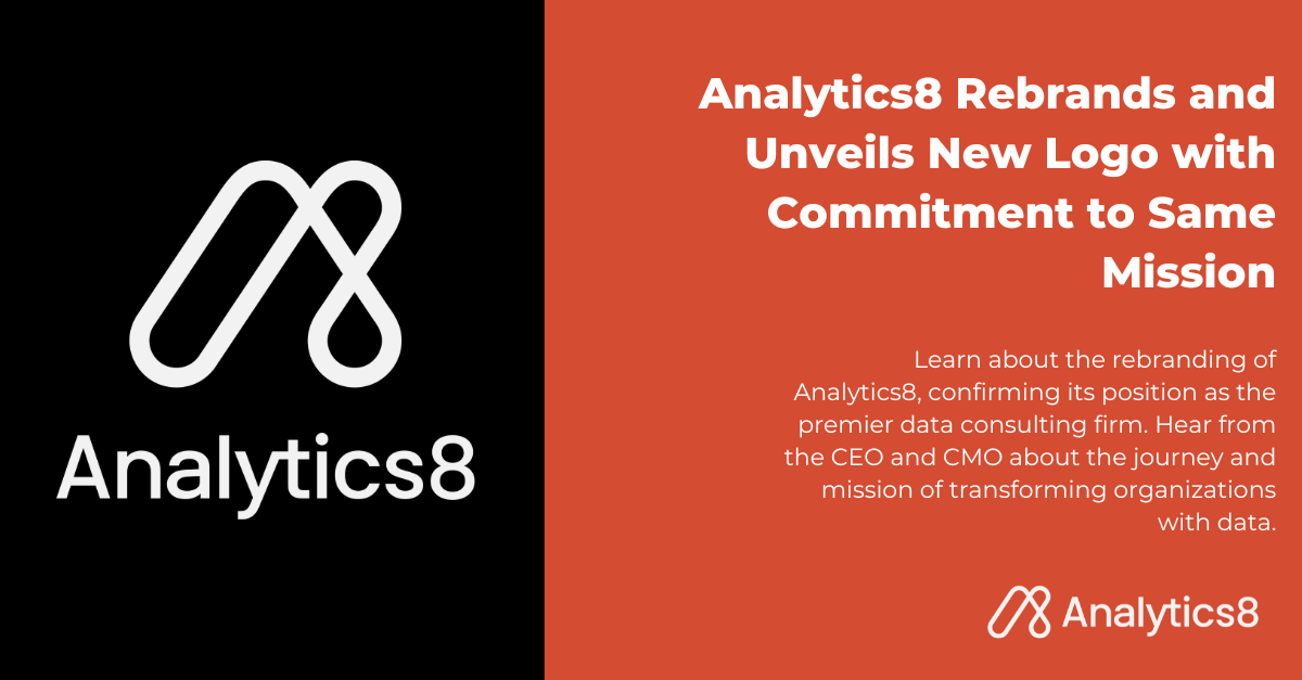Analytics8 Rebrands and Unveils New Logo with Commitment to Same Mission